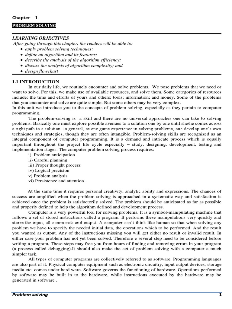 Chapter1 | PDF | Computer Program | Programming