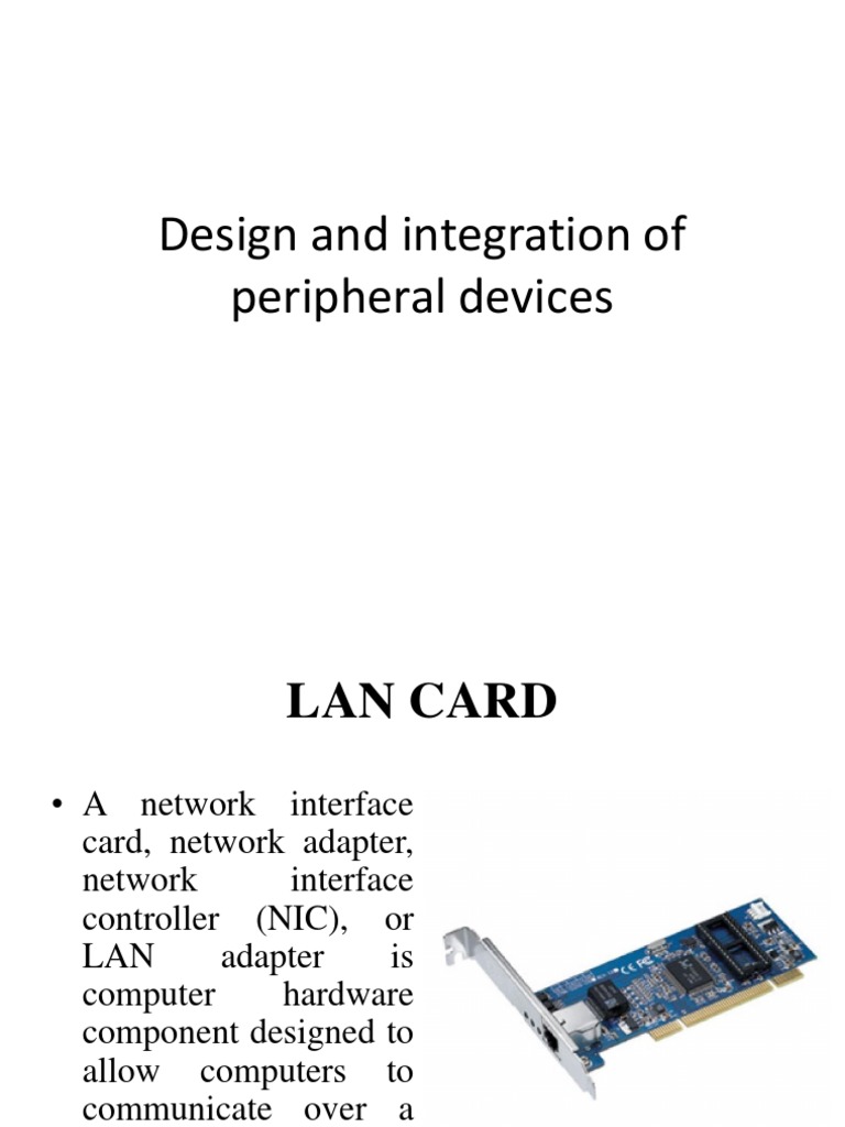 Design and Integration of Peripheral Devices | PDF | Computer Data ...