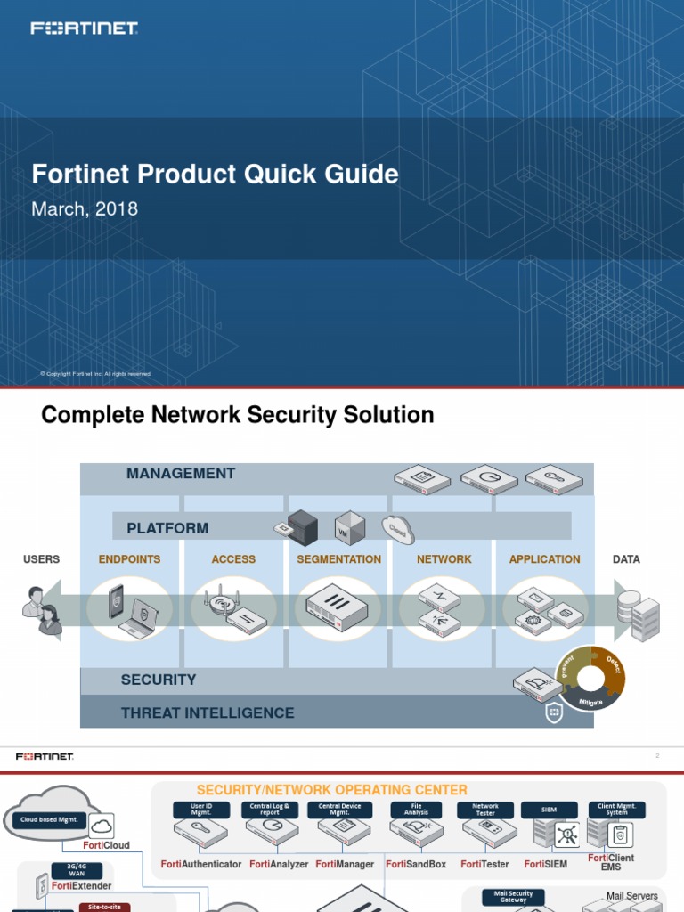Fortinet Product Guide | PDF
