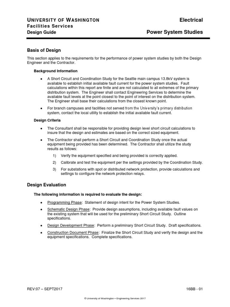 Power Systems Study Specifications XXX | PDF | Specification (Technical Standard) | Fuse ...