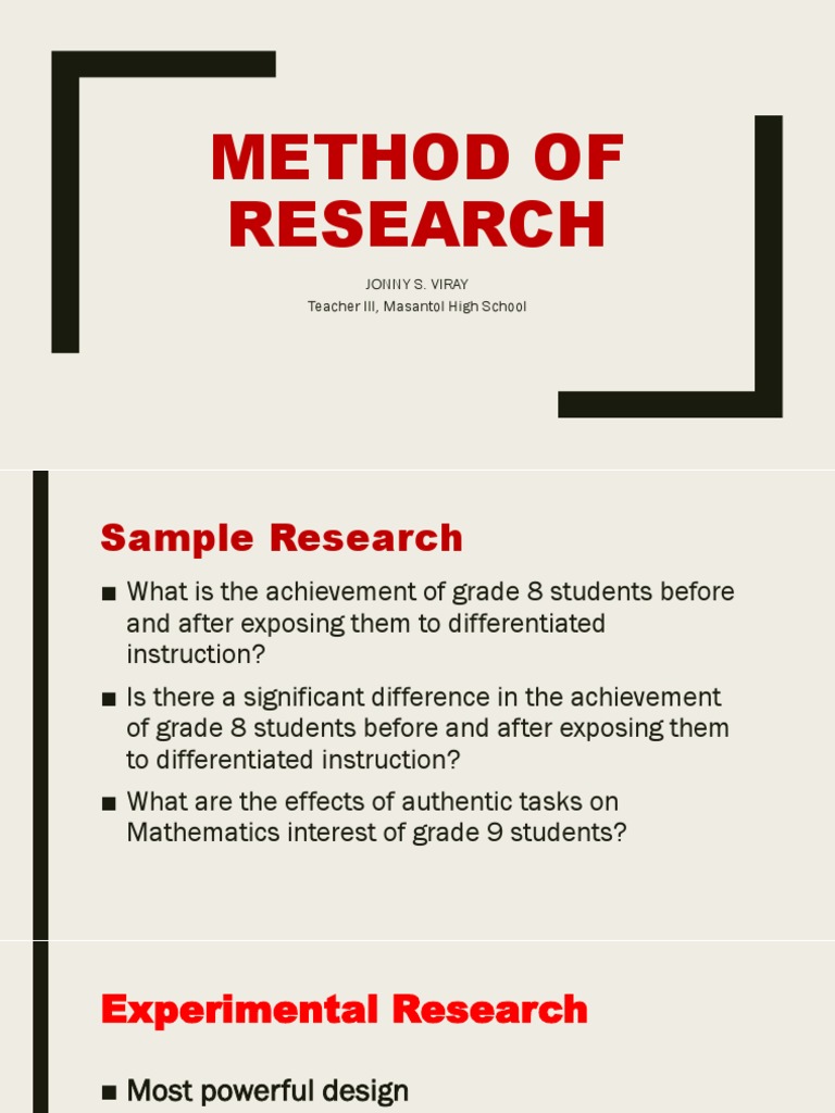 Experimental Research 1 | PDF | Survey Methodology | Correlation And ...