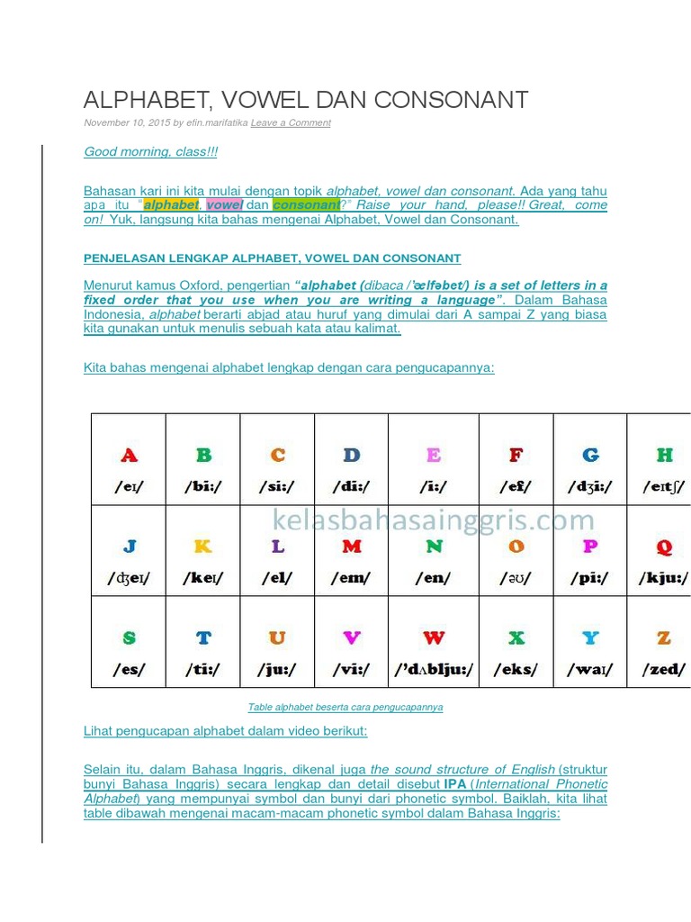 An Introduction to English Phonetic Alphabet, Vowels and Consonants | PDF