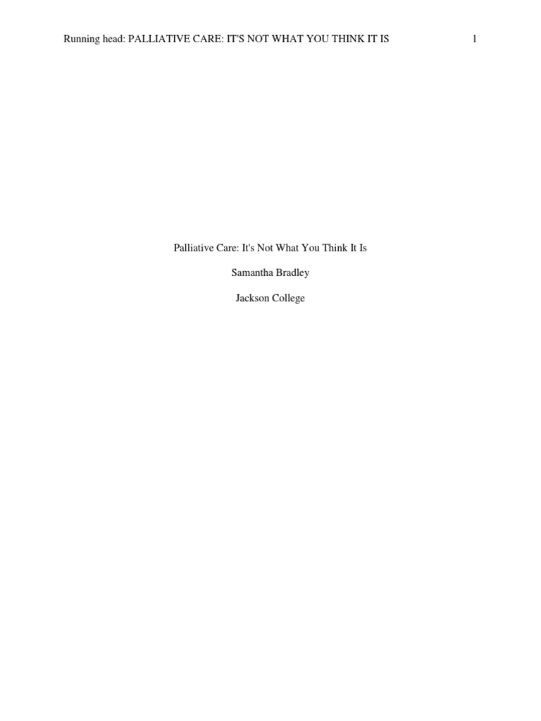 Ebn Final Paper | PDF | Palliative Care | Terminal Illness