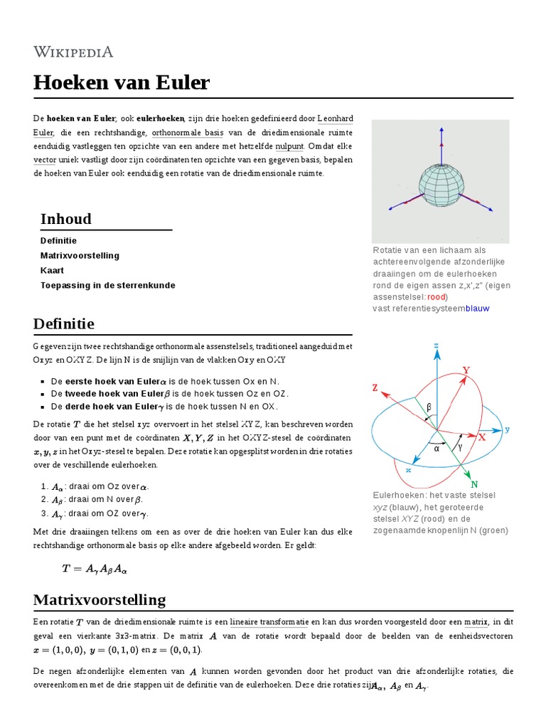 Hoeken Van Euler | PDF