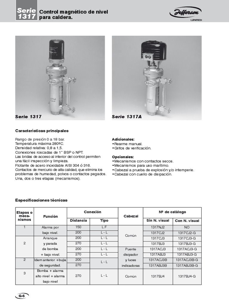Contról de Nivel Caldera | PDF | Materiales | Ingeniería mecánica