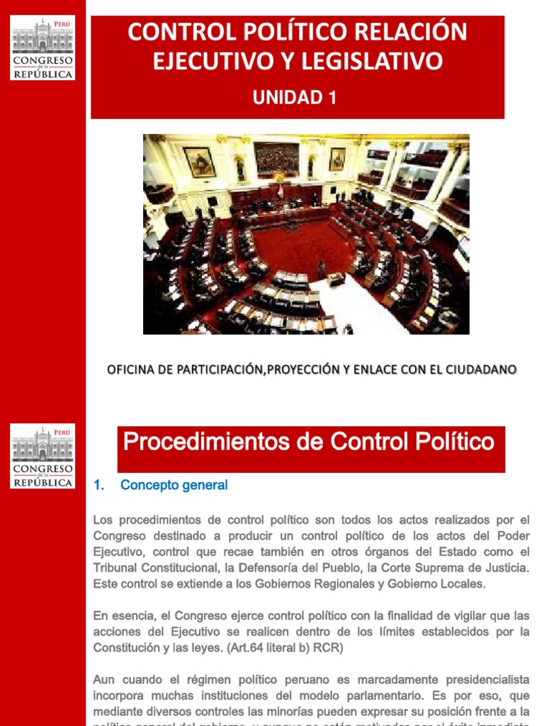 UNIDAD 01-Control Politico | PDF | Gobierno | Formas de gobierno
