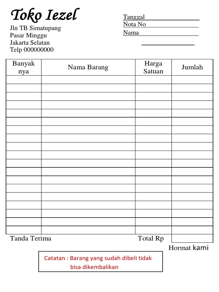 Kwitansi Toko Keren | PDF