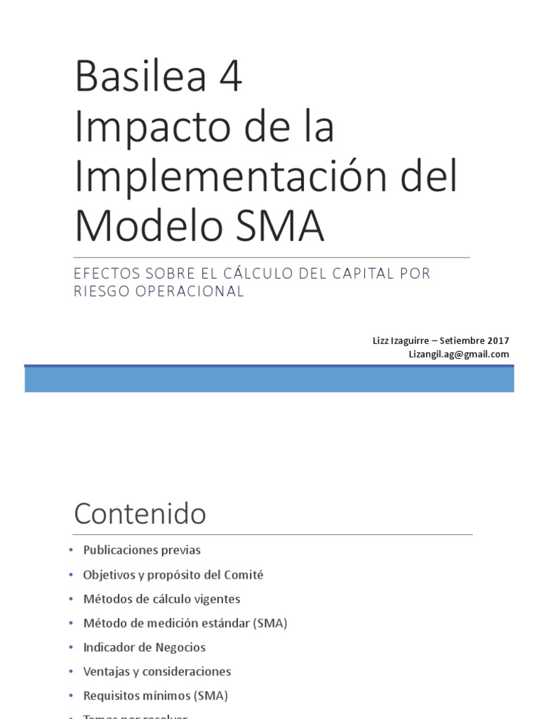 SMA - Liz Izaguirre | PDF | Basilea Ii | Economias