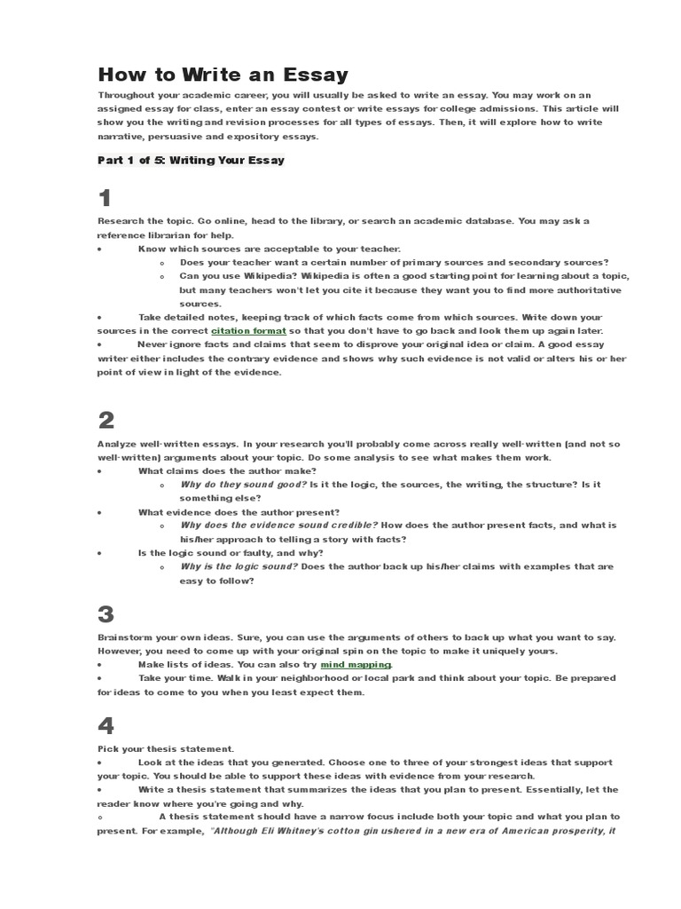 A Comprehensive Guide to Writing Effective Essays: From Researching ...