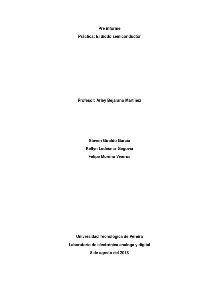Análisis del Diodo 2N4007 en Circuitos | PDF | Diodo | Rectificador