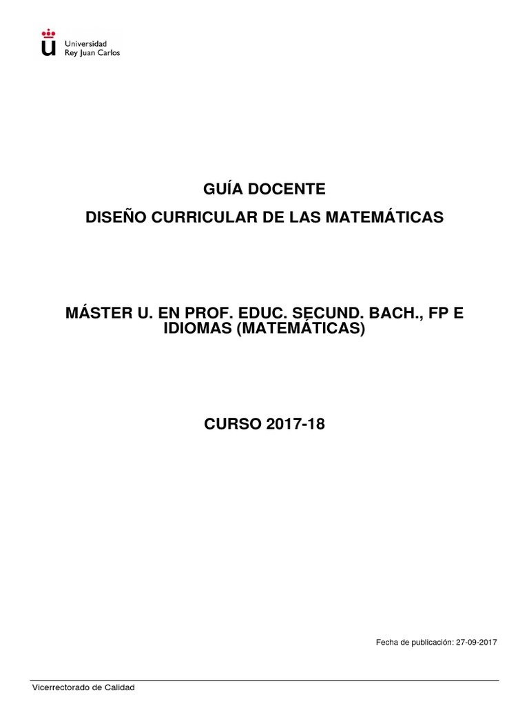 Guiadocente - Diseño Curricular de Las Matemáticas | PDF | Evaluación ...