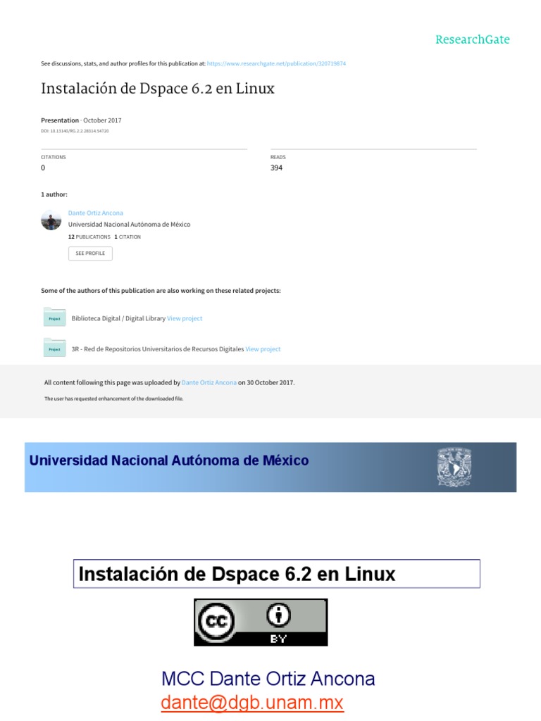 Instalación De Dspace En Linux Versión 6 2 Pdf Postgre Sql Java