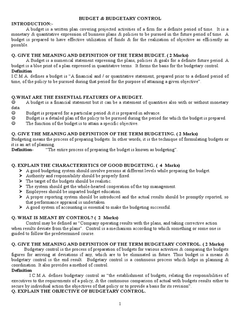 Maa | PDF | Definition | Budget