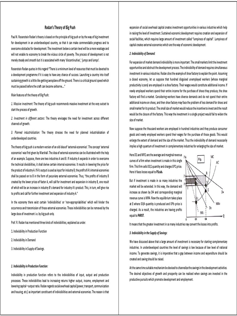 Rodan's Theory of Big Push | PDF | Economic Equilibrium | Demand