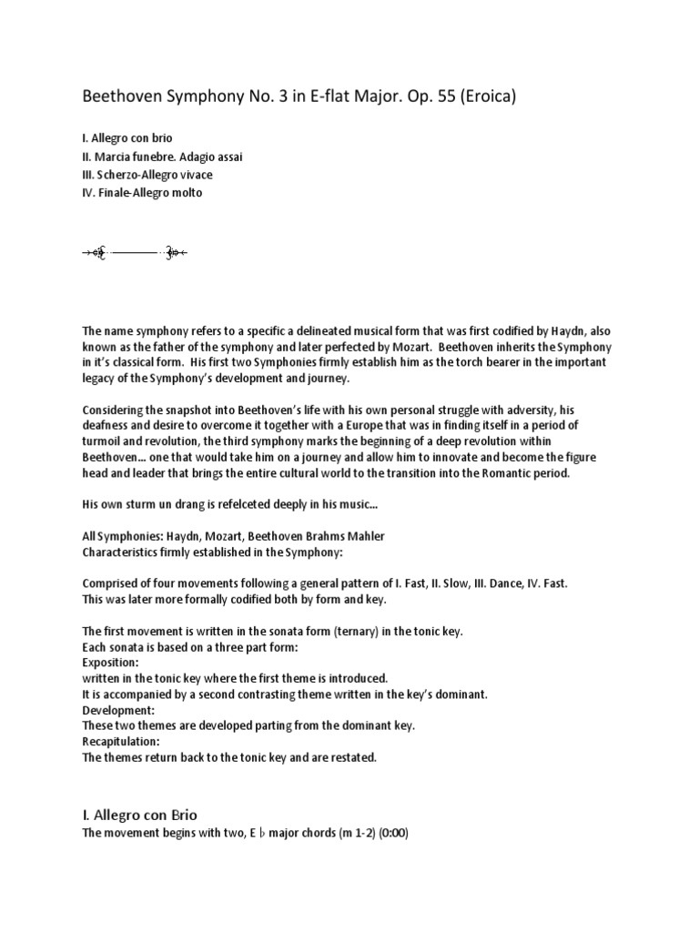 Beethoven Symphony No. 3 | PDF | Musical Forms | Compositions