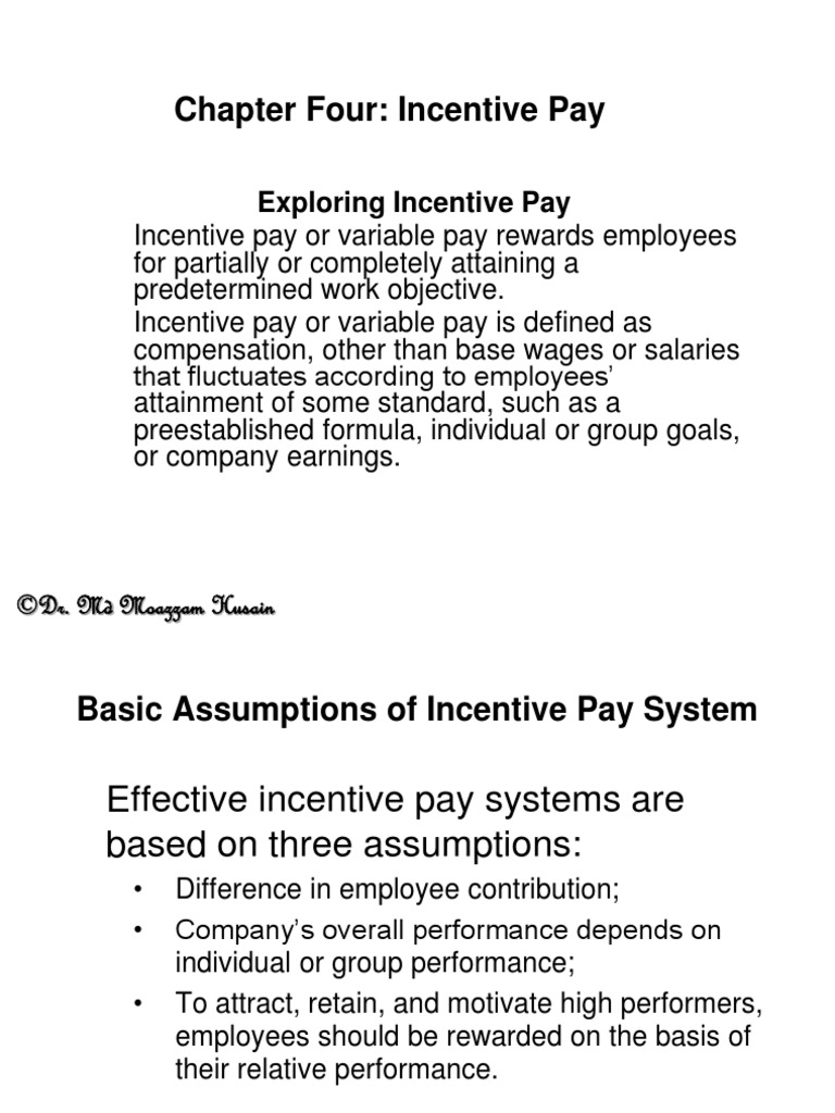 Chapter Four: Incentive Pay | PDF | Incentive | Labour Economics