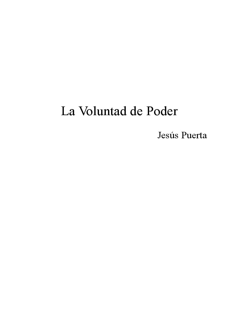 La Voluntad de Poder | PDF