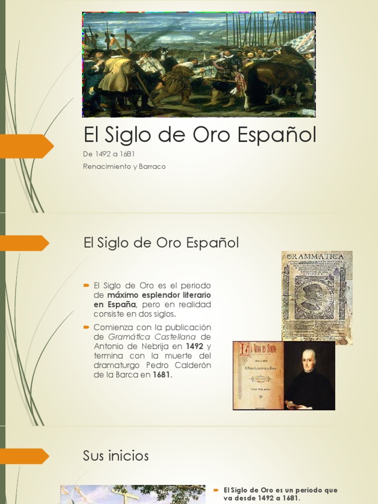 El Siglo de Oro Español | PDF | Renacimiento | Barroco