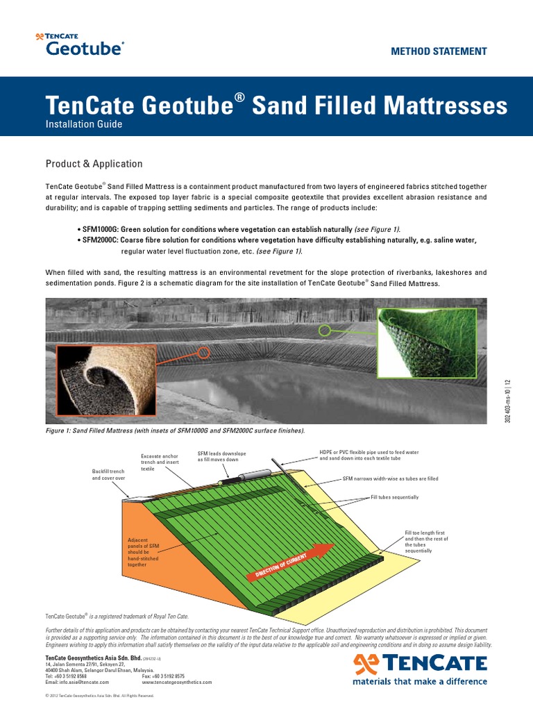 PDS - GT Sand Filled Mattresses (302 403-Ms-1012) | PDF | Textiles ...