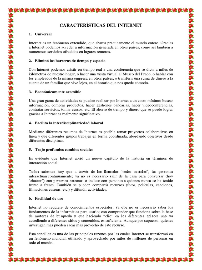 Características Del Internet | PDF | Anonimato | Internet
