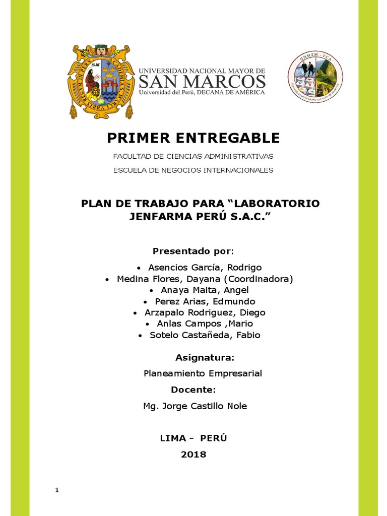 1er Entregable 90% | PDF | Calidad (comercial) | Planificación