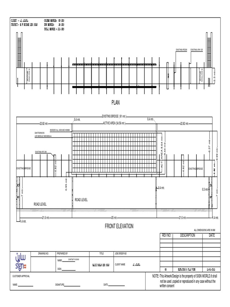 Existing Ipe200 Existing Upn 125: Road Level Road Level | PDF