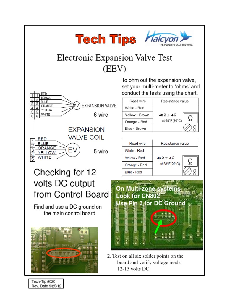 Electronic Expansion Valve Test (EEV) : On Multi-Zone Systems Look For ...