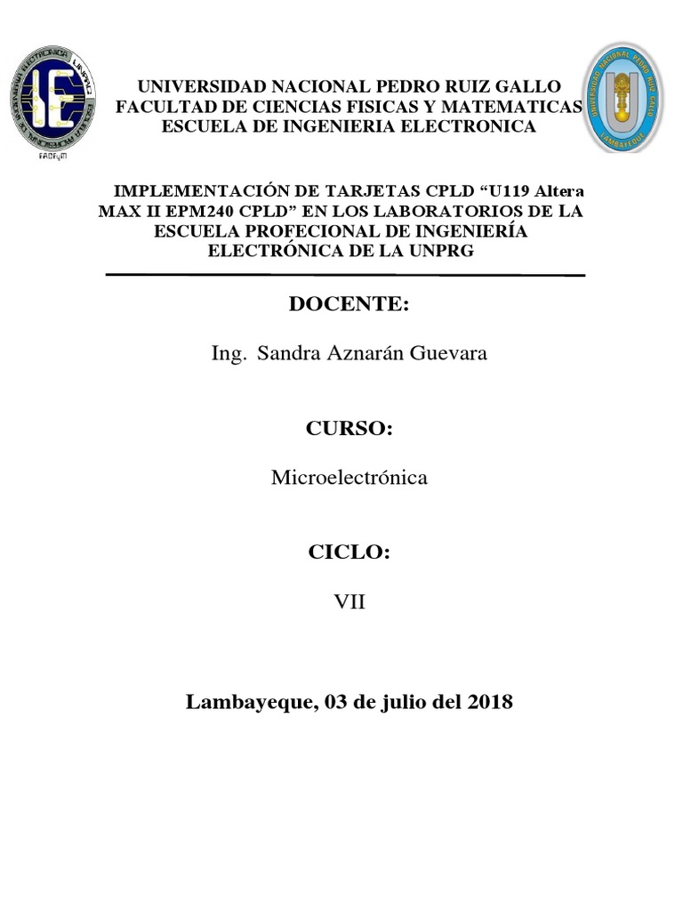 Implementación de tarjetas CPLD U119 Altera MAX II EPM240 en los ...