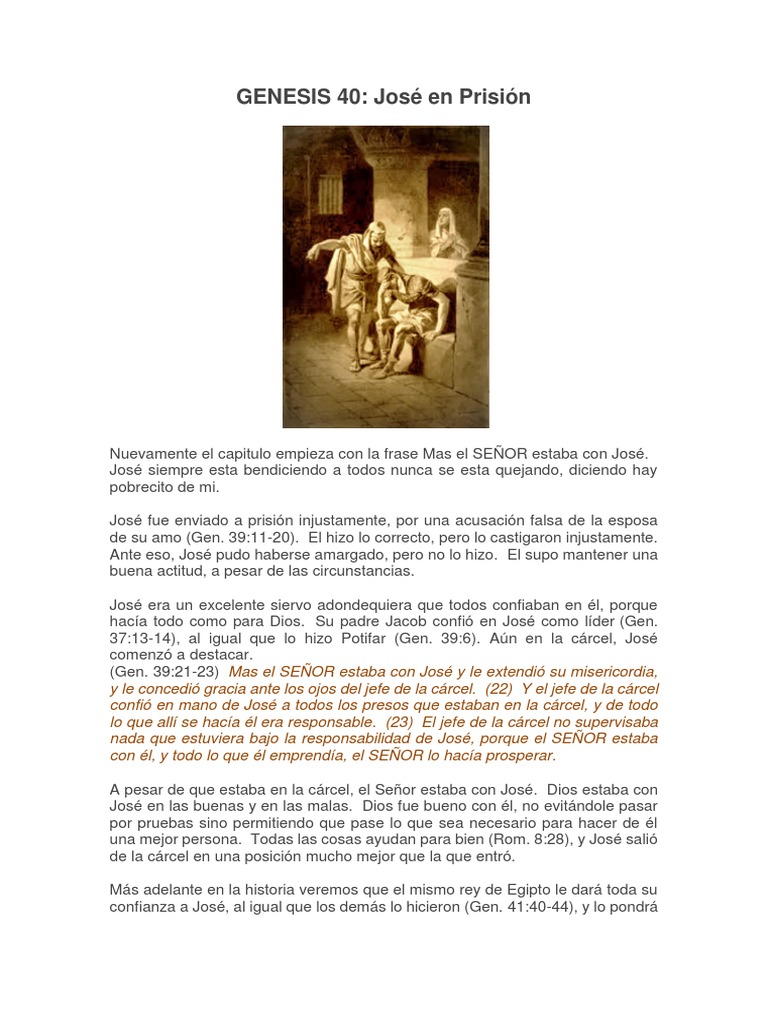 Genesis 40 | PDF | Cristo (título) | Biblia