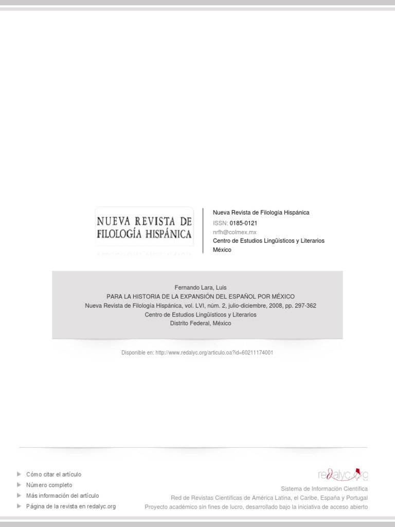 Historia Minima De La Lengua Española Pdf Nueva España México
