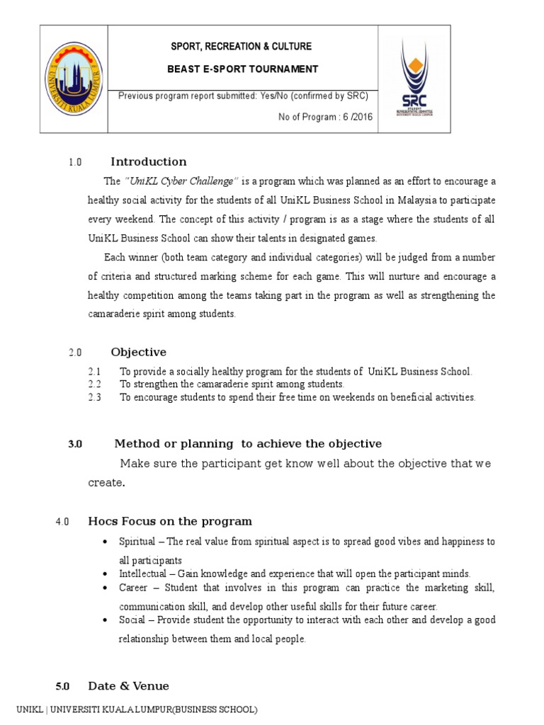 Esport Proposal Siap | PDF