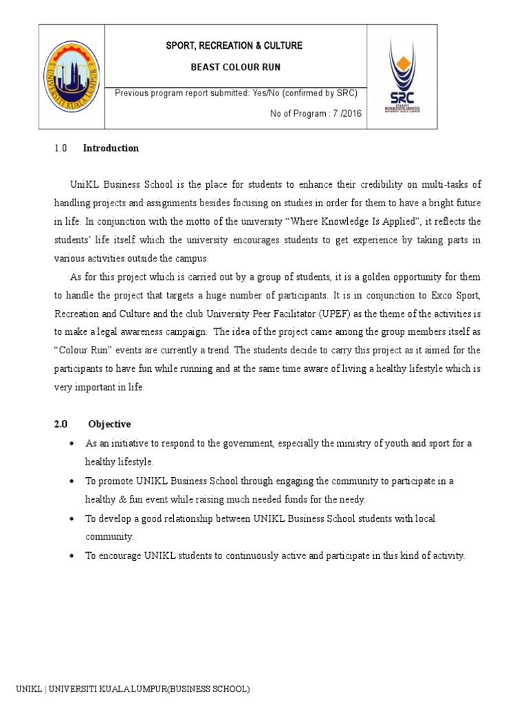 Colour Run Proposal Latest | PDF | Sports | Community