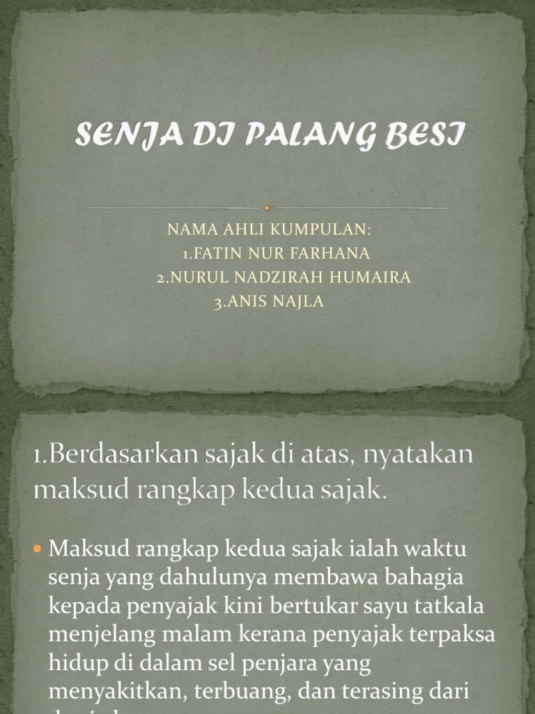 Senja Di Palang Besi | PDF
