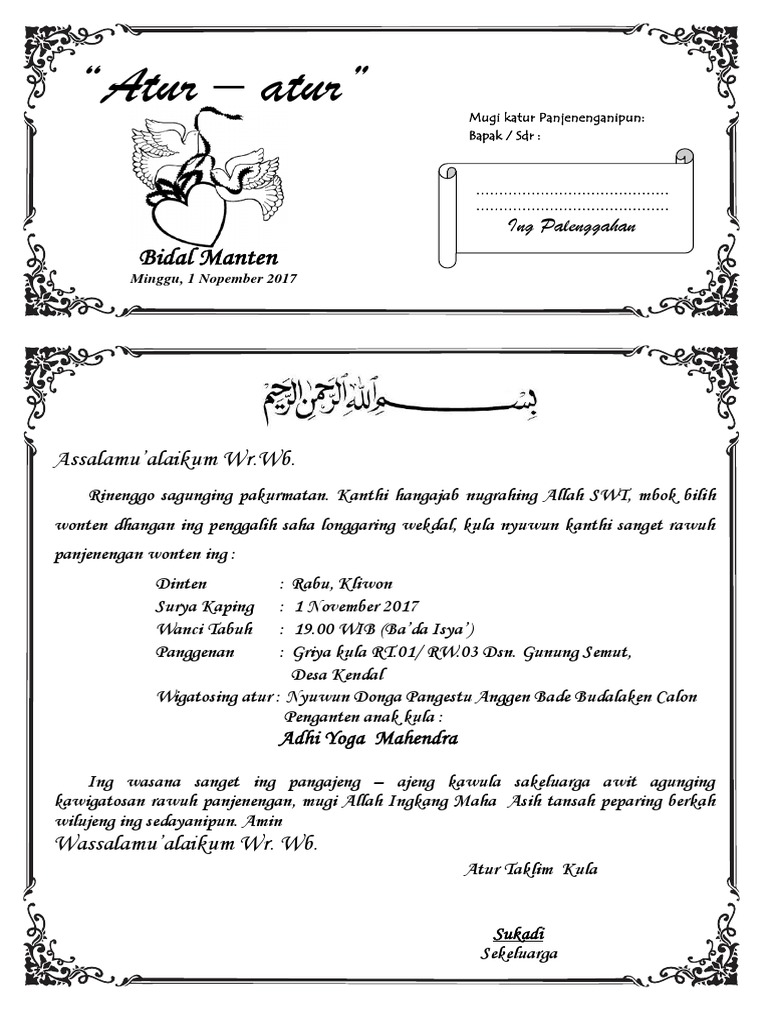 Atur Atur TGL 1 - 19.00 | PDF