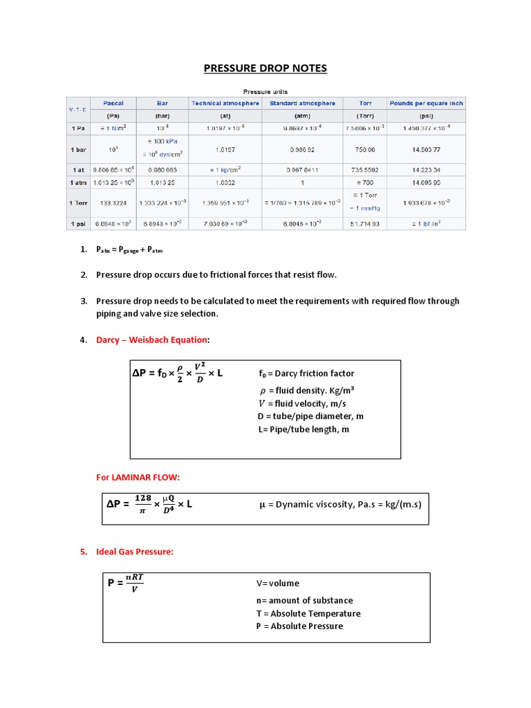 Pressure Drop Calculation Guide | PDF