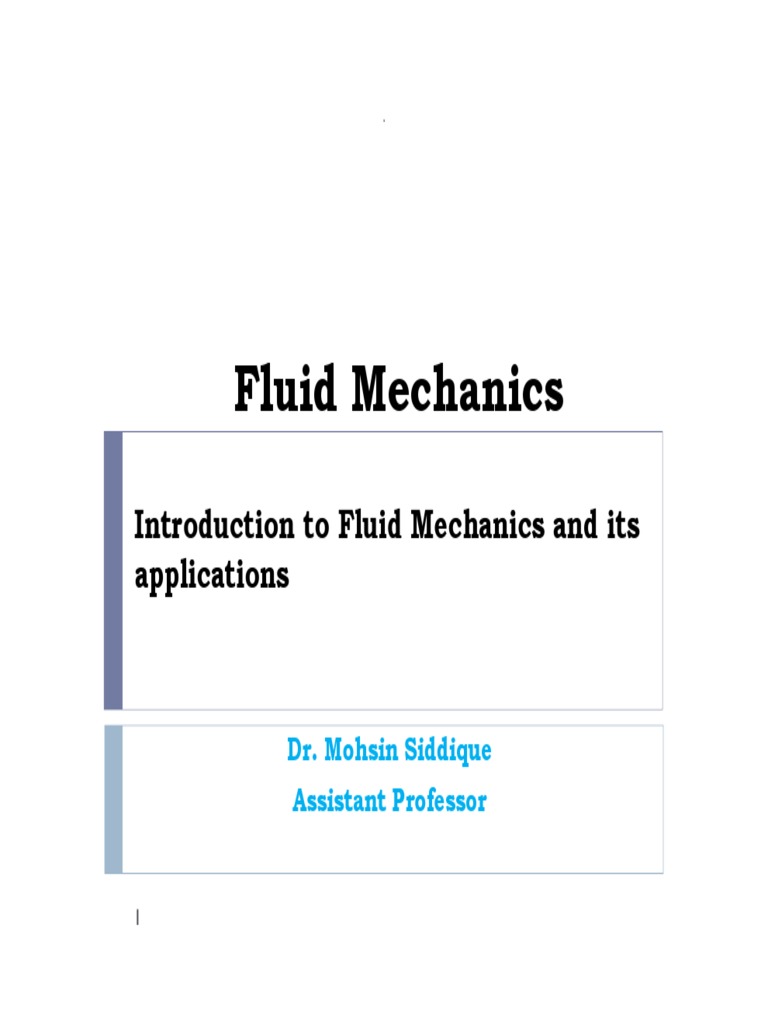 Introduction To Fluidmechanics | PDF | Fluid Dynamics | Liquids