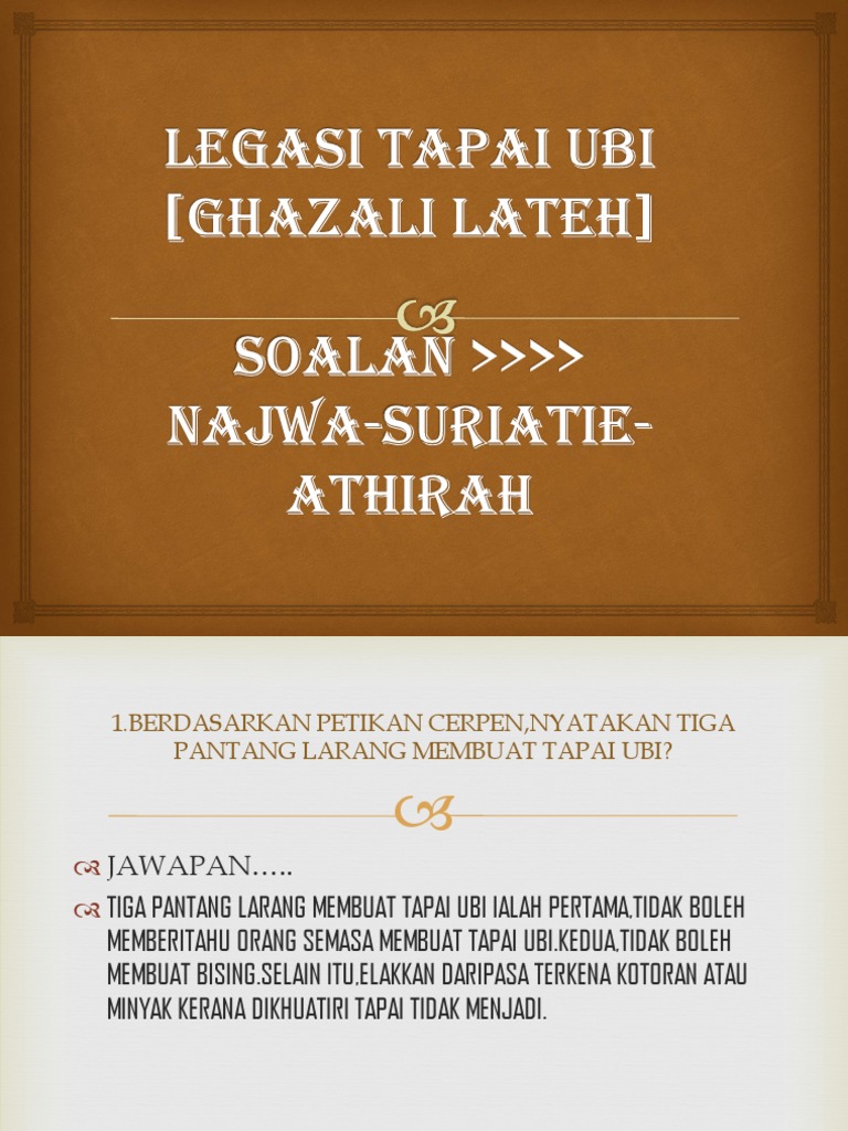 Legasi Tapai Ubi (Bahasa Melayu) Wawe | PDF | Pengembangan Diri