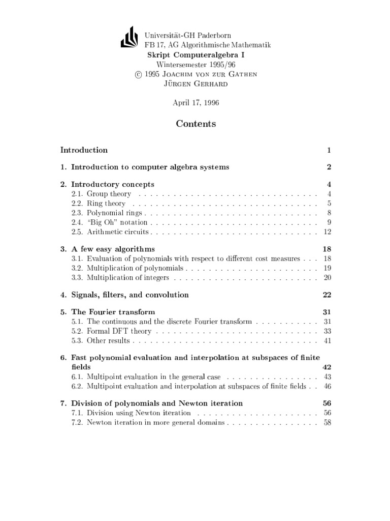 Computer Algebra Systems | PDF | Ring (Mathematics) | Group (Mathematics)
