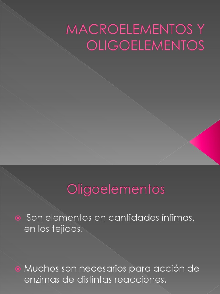 Macroelementos y Oligoelementos | PDF | Biología Molecular | Bioquímica