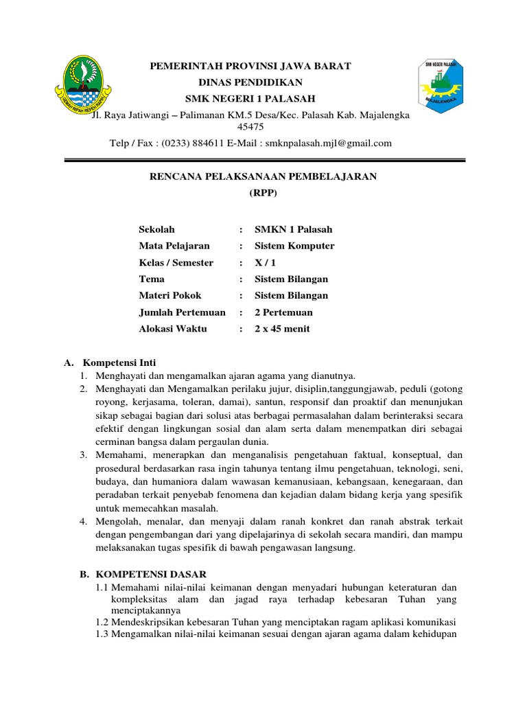 RPP Siskom Kelas X | PDF