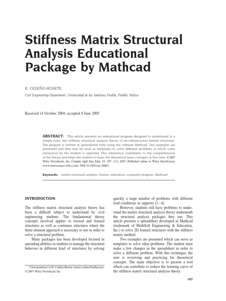 Cae 20063 PDF | PDF | Structural Analysis | Stiffness