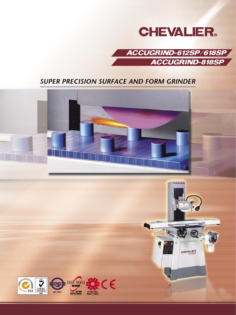 Chevalier Accugrind 612SP | PDF | Grinding (Abrasive Cutting) | Bearing ...