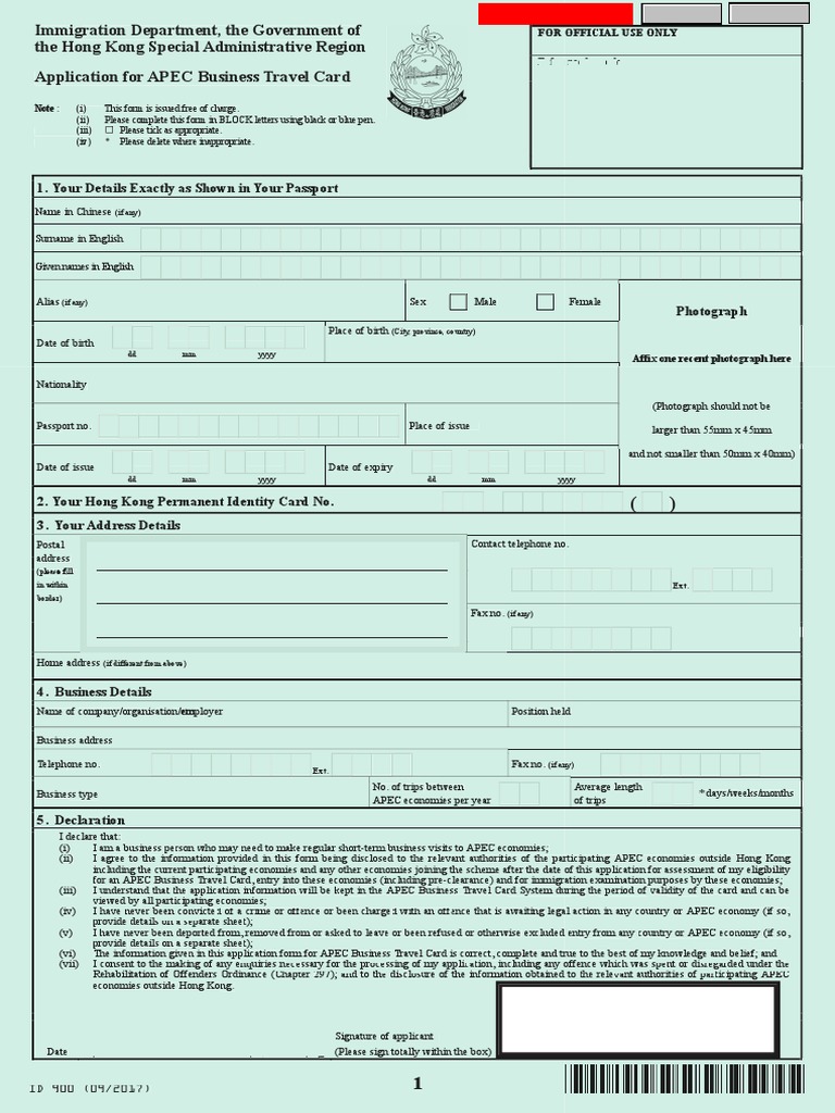 Apec Card Form | PDF | Personally Identifiable Information | Identity ...