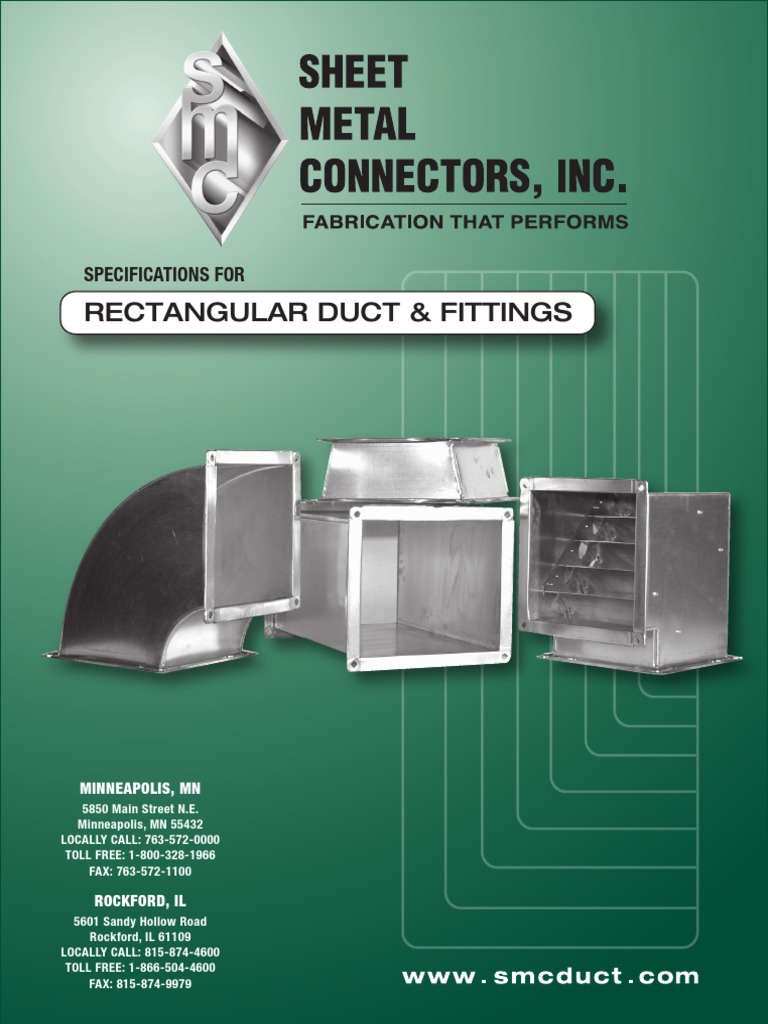Rectangular Duct & Fittings: Specifications For | PDF | Duct (Flow ...