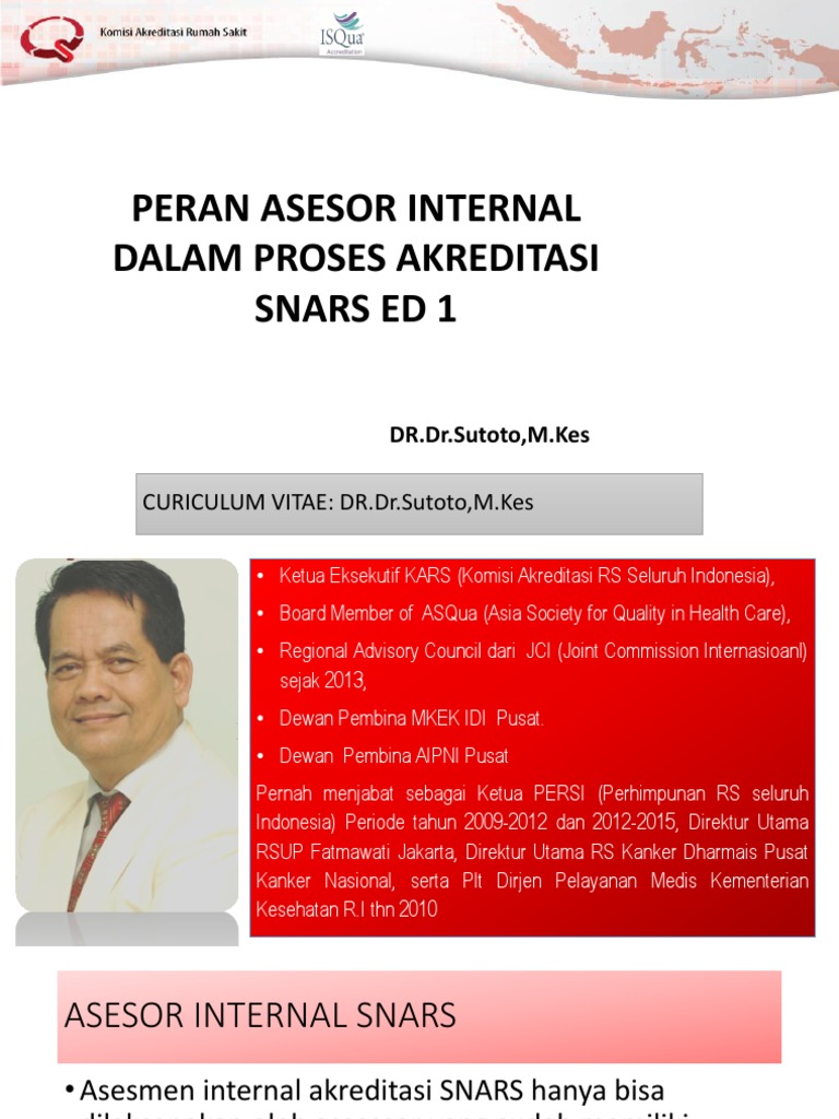 Peran Asesor Internal Dalam Akreditasi Snars | PDF