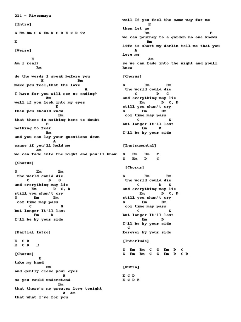 Lyrics Chords | PDF | Song Forms | Musical Compositions