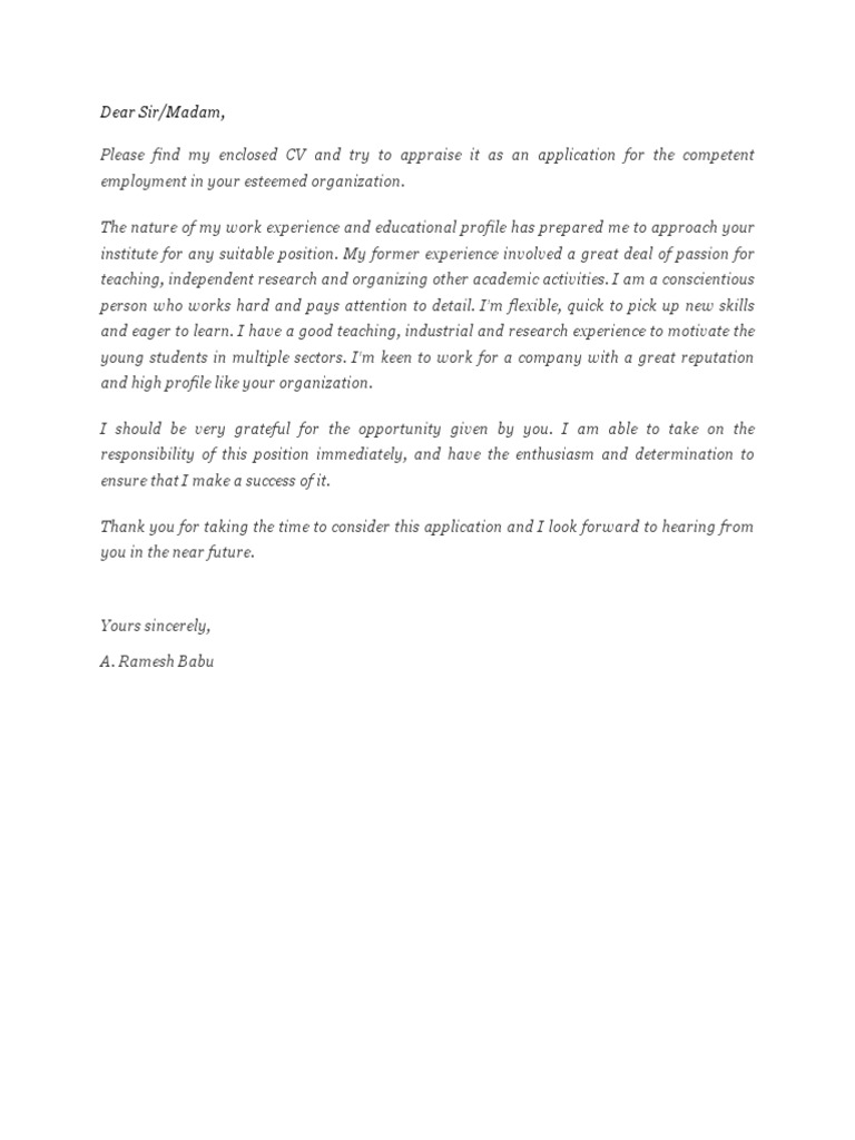 Dear Sir/Madam | PDF