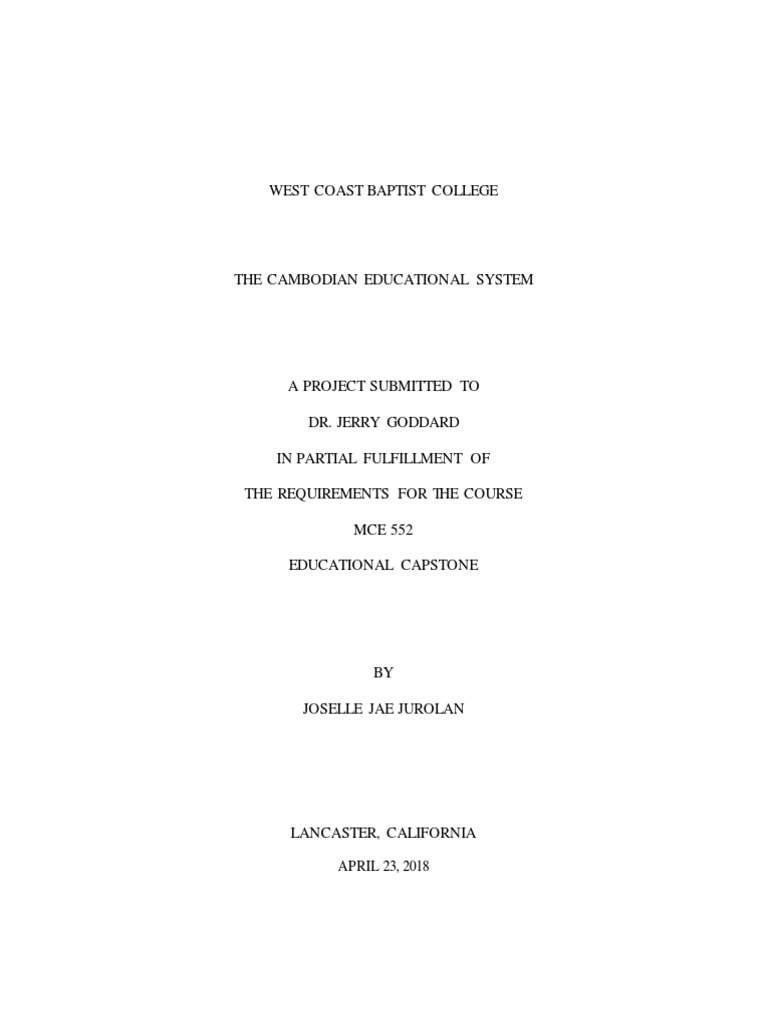 Cambodian Education System | PDF | Cambodia | Khmer Rouge