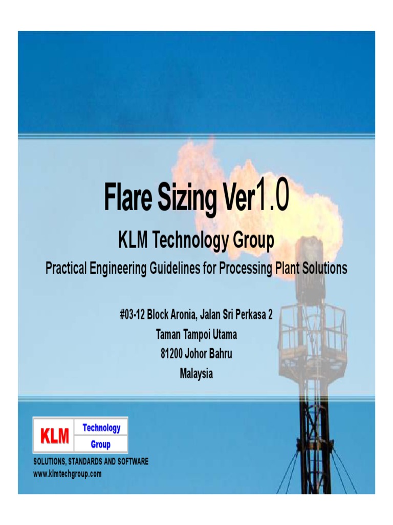 KLM Flare Sizing Overview Rev1.1 | PDF | Gases | Computer File