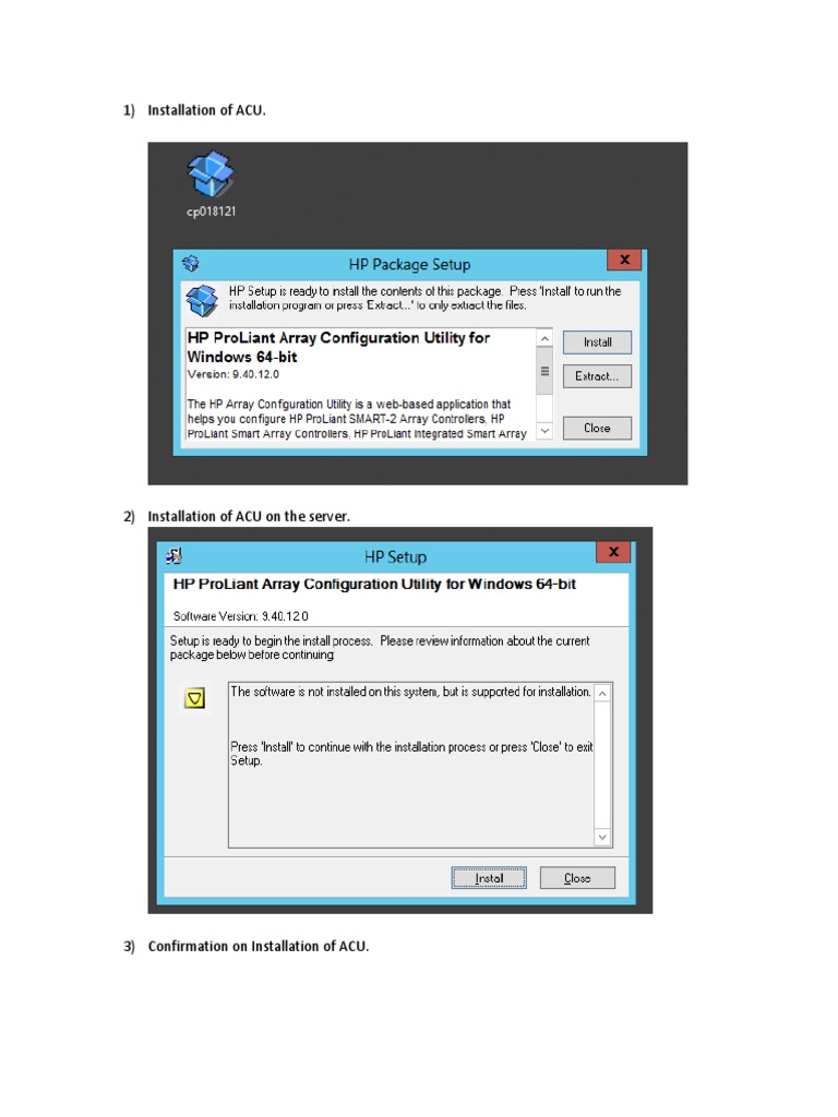 Installation of ACU | PDF